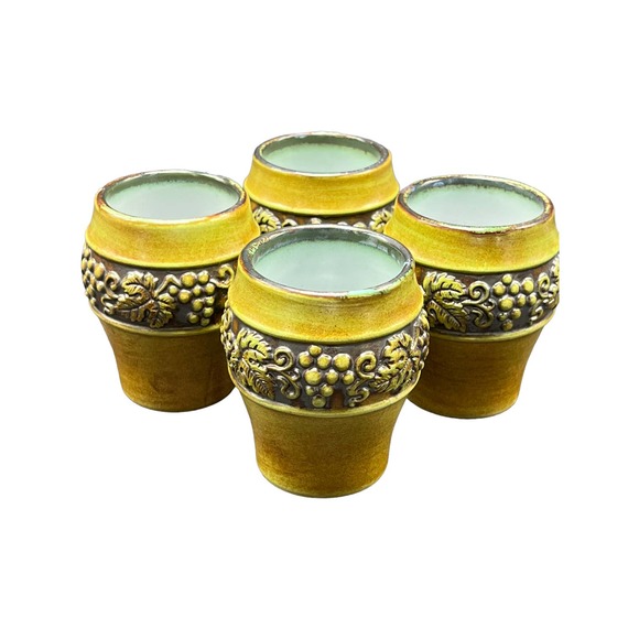 Gerz | Dining | Vintage Gerz West Germany Pottery Grape Vine Wine Cups ...